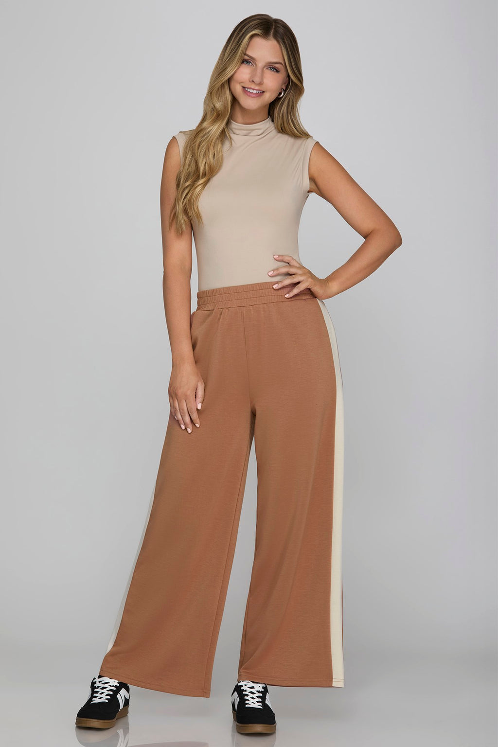 S90543 - STRIPE STRAIGHT KNIT LONG PANTS – STYLE USA